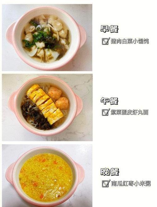 两至三岁宝宝每日营养食谱图标