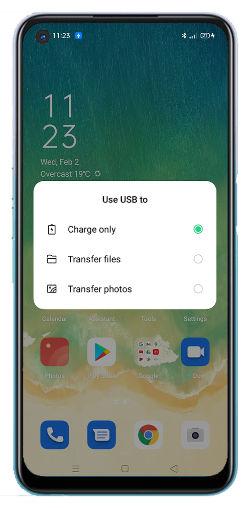 OPPO手机的USB图标