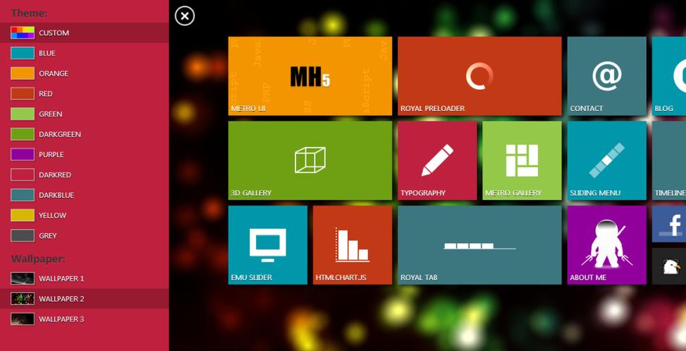 jquery ui 界面设计图标