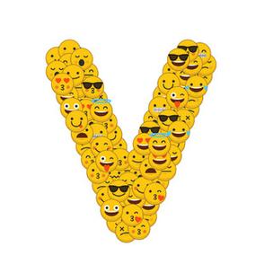 v的表情符号截图