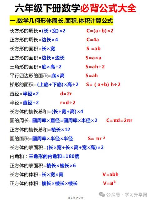 20个体积公式大全截图