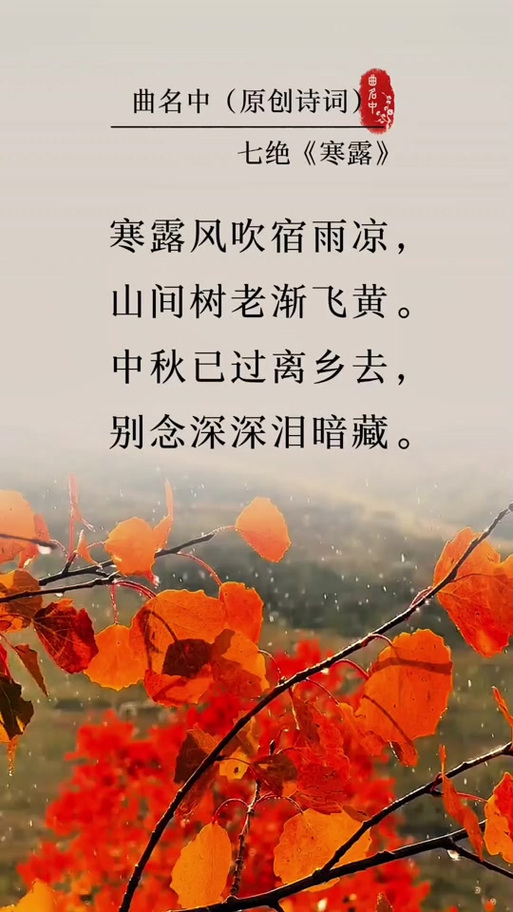 关于寒露的古诗截图