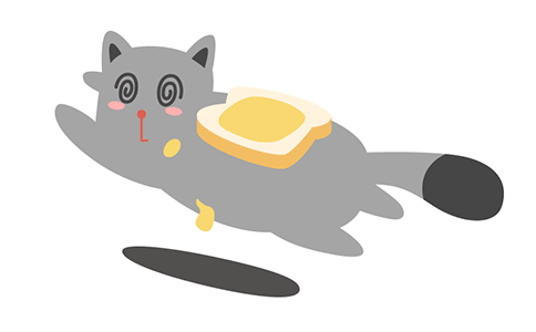 猫和黄油面包gif图标
