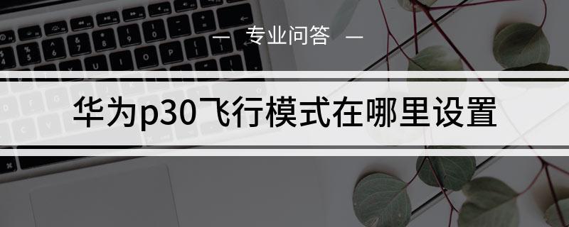 华为p30飞行模式在哪图标