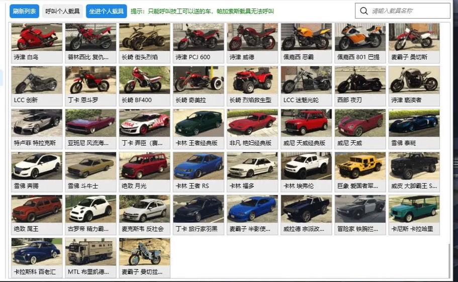 GTA5车图标