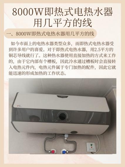 8000w热水器用几平方线图标