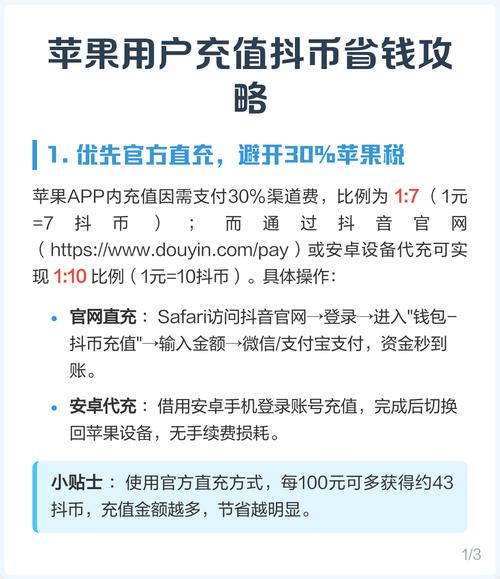 苹果手机充抖音币怎么充