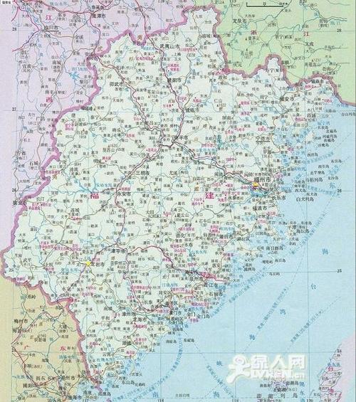 福建省地图各市县地图图标