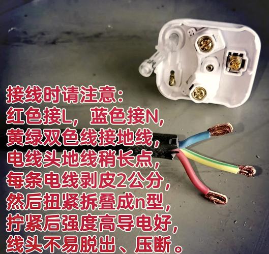 三插头怎么接线三颜色红黄绿图标