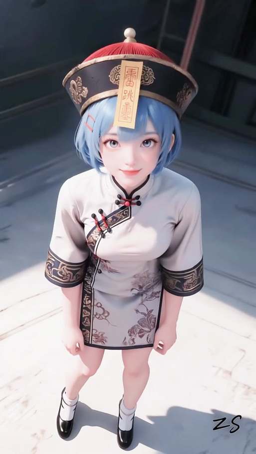 小女孩扮僵尸表情包截图