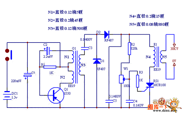电棒电路图原理图图标