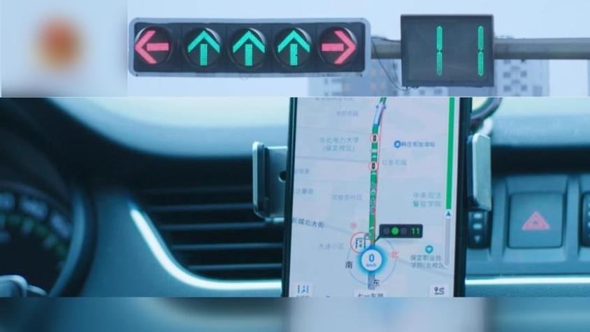 过红绿灯路口绿灯闪烁图标