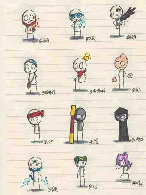 火柴人简笔画图标