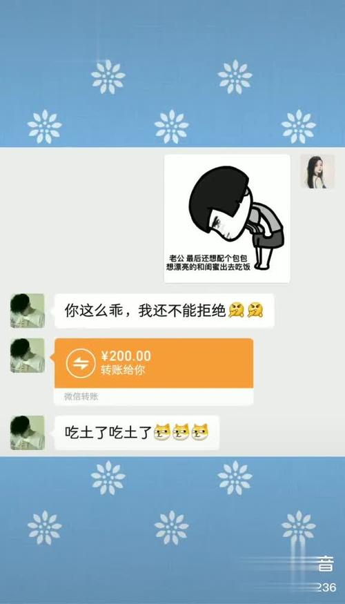 套路男朋友转账截图