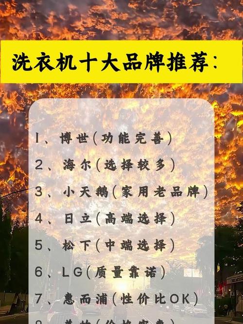 国内洗衣机品牌十大排名图标