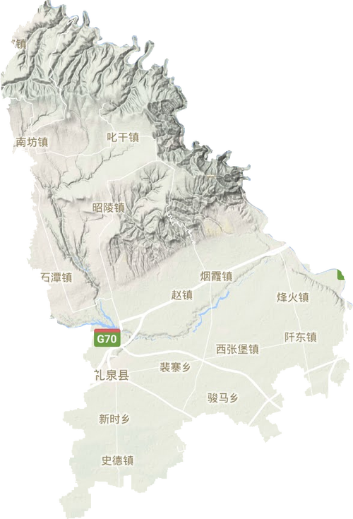 礼泉县各乡镇地图截图