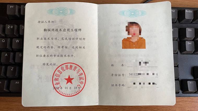 物联网技术工程师证书图标