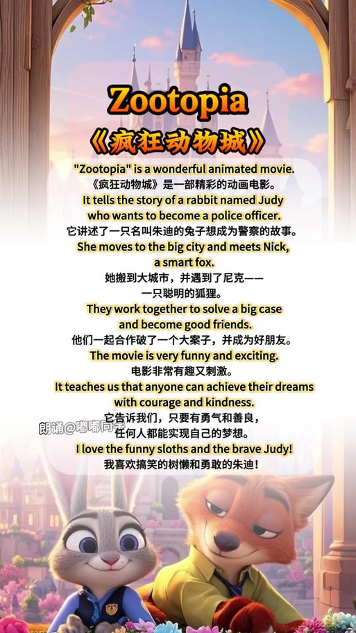 《疯狂动物城》英语图标