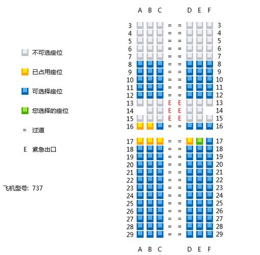 波音737座位图图标