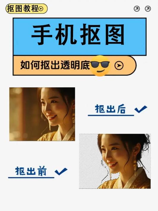 手机怎么抠图把照片中的一部分去掉图标