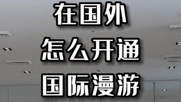 人在国外怎么开通国际漫游截图