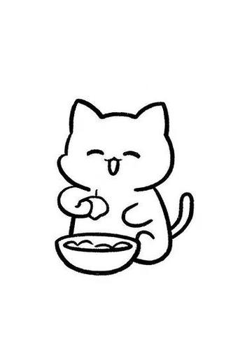 逗猫简笔画图标