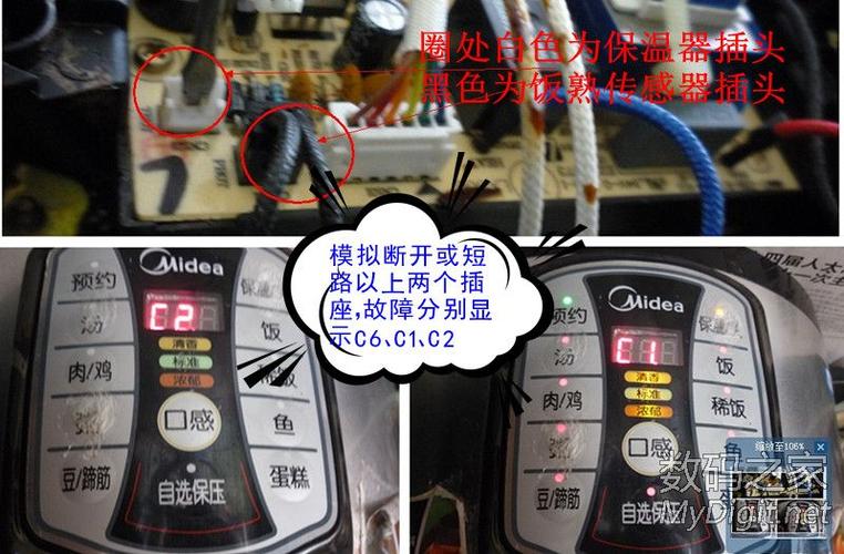 美的电饭煲故障灯全闪图标