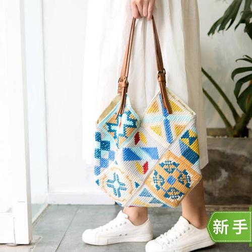 钩针钩包包简约图标