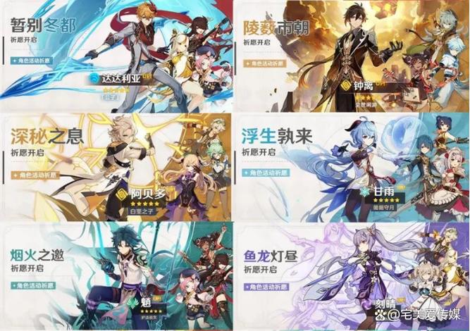 原神所有版本复刻角色图标