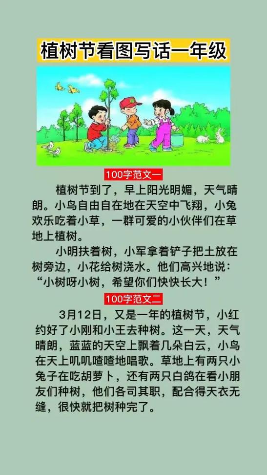 植树节的简短文字截图