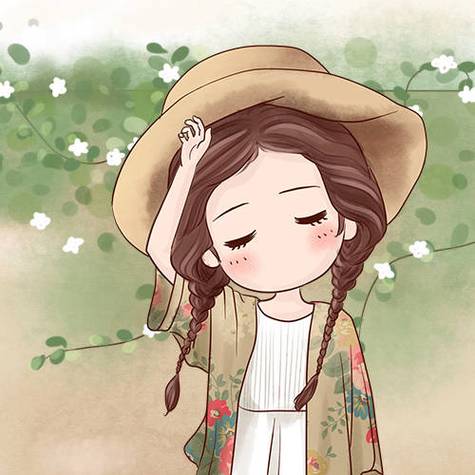 卡通微信头像女生图标