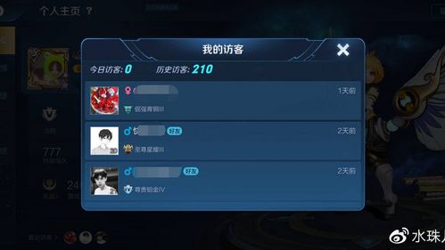 王者荣耀访客显示几次