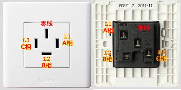 三相四线插头接线图图标