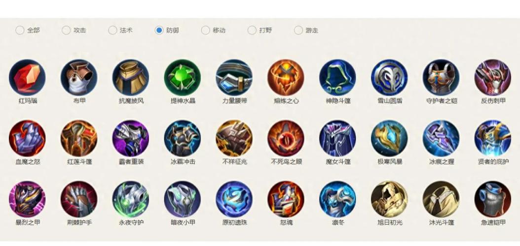 王者荣耀推荐装备设置图标