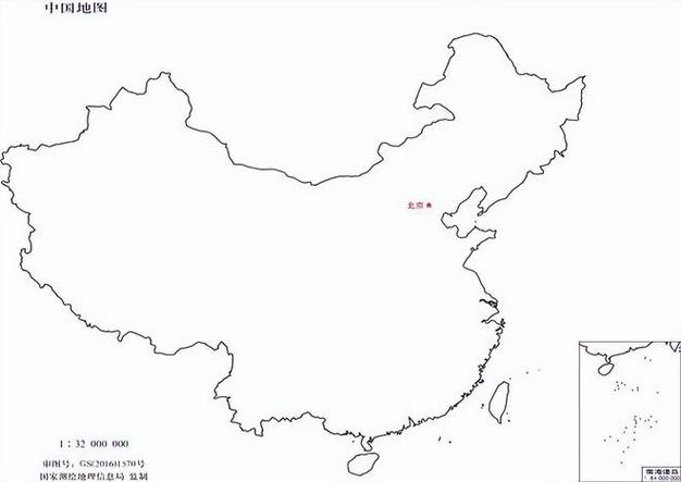空白中国地图打印版图标