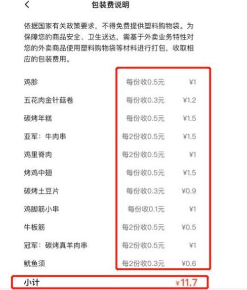 打包公司收费标准图标
