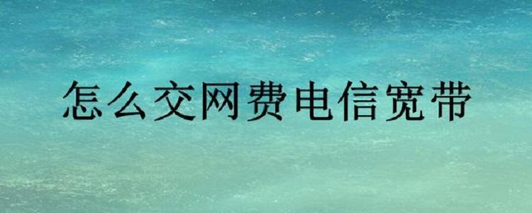 怎么到网上营业厅交宽带费图标