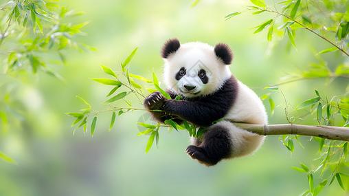 趴在竹子上的小动物