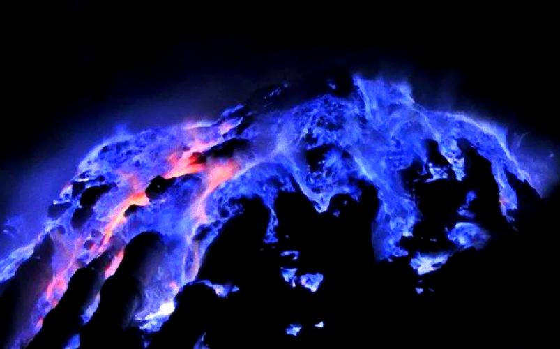 蓝色岩浆火山截图