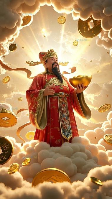 财神赐福图标