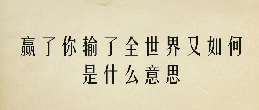 赢了什么输了你图标