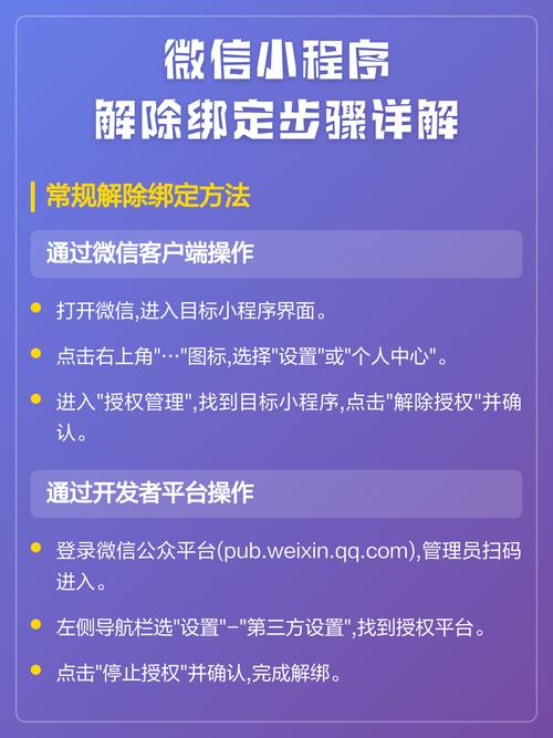 小程序如何取消绑定图标