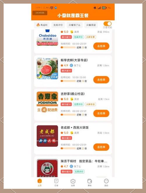 外卖平台有哪几个图标