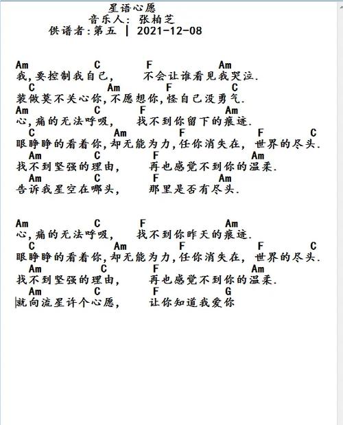 星语心愿弹唱谱图标