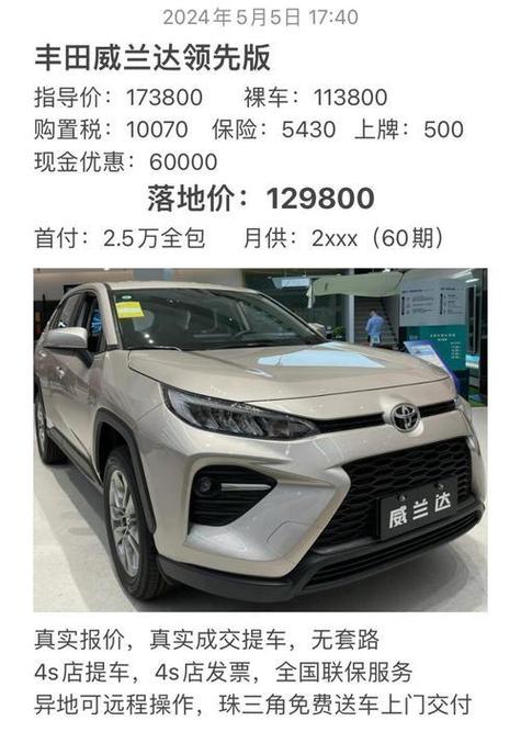 一汽丰田威兰达价格图标