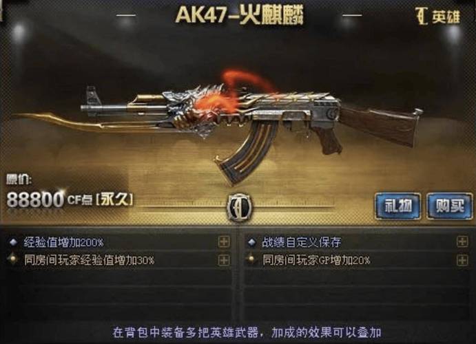 穿越火线ak47火麒麟价格图标