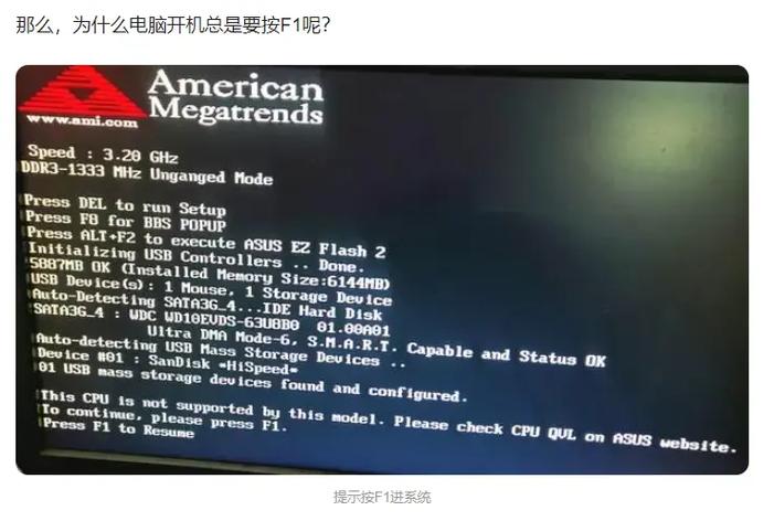 电脑开机出现f1f2教程图标