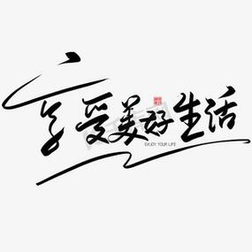 享受生活八个字截图