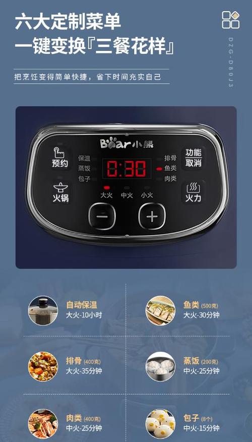 小熊电蒸锅说明书图标