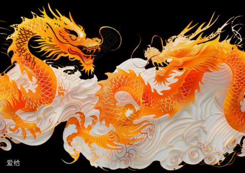 橘色的龙图标